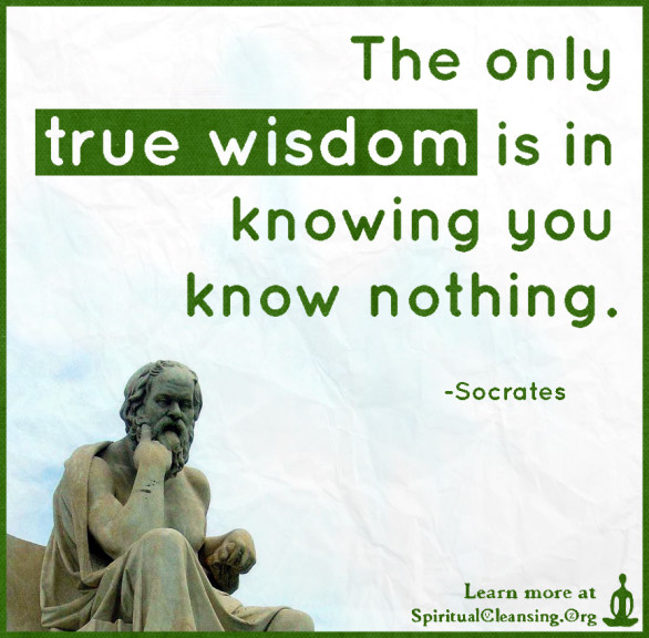 The only true wisdom is in knowing you know nothing ...